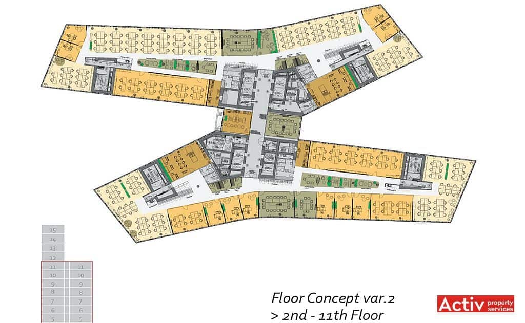 Office space to let District 6 Bucharest, in Orhideea Tower